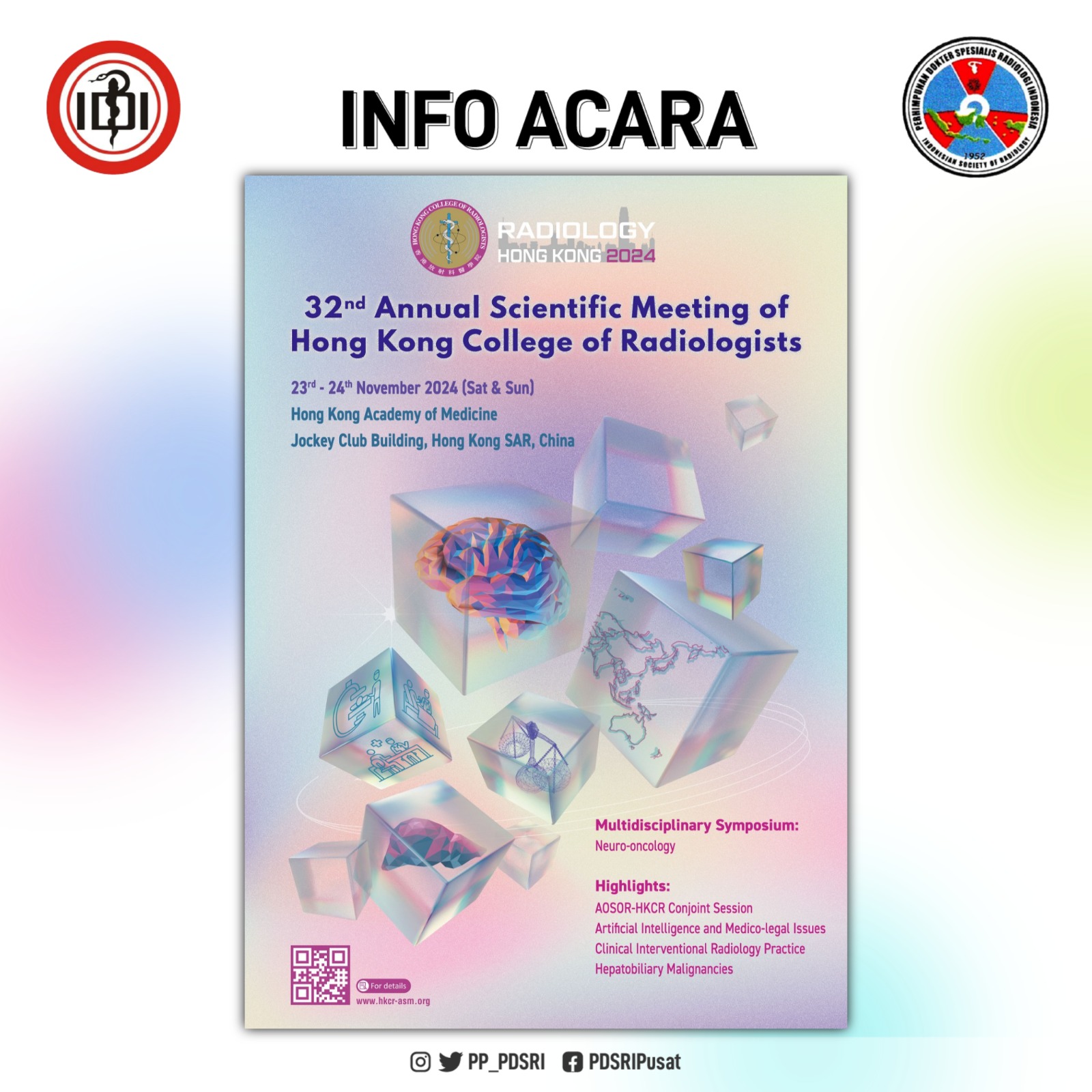 PDSRI | [Info Acara] 32nd Annual Scientific Meeting of Hong Kong College of Radiologists